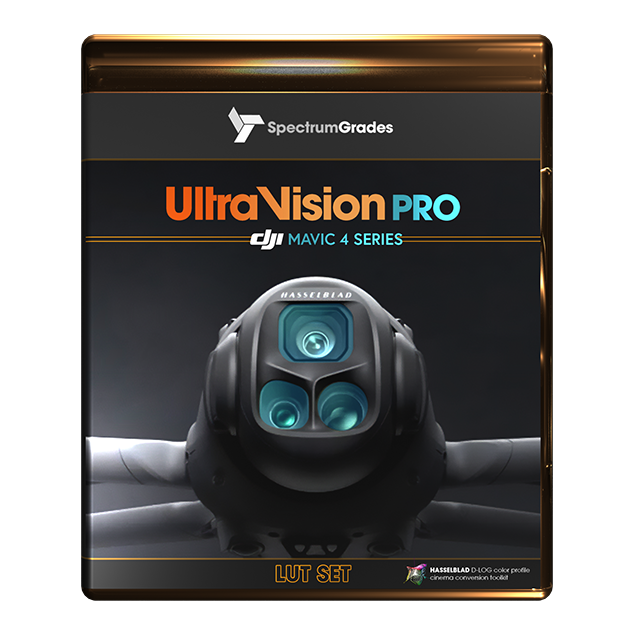 DJI Mavic 4 Pro series LUTs Pack | UltraVision™ PRO LUTs | SpectrumGrades™